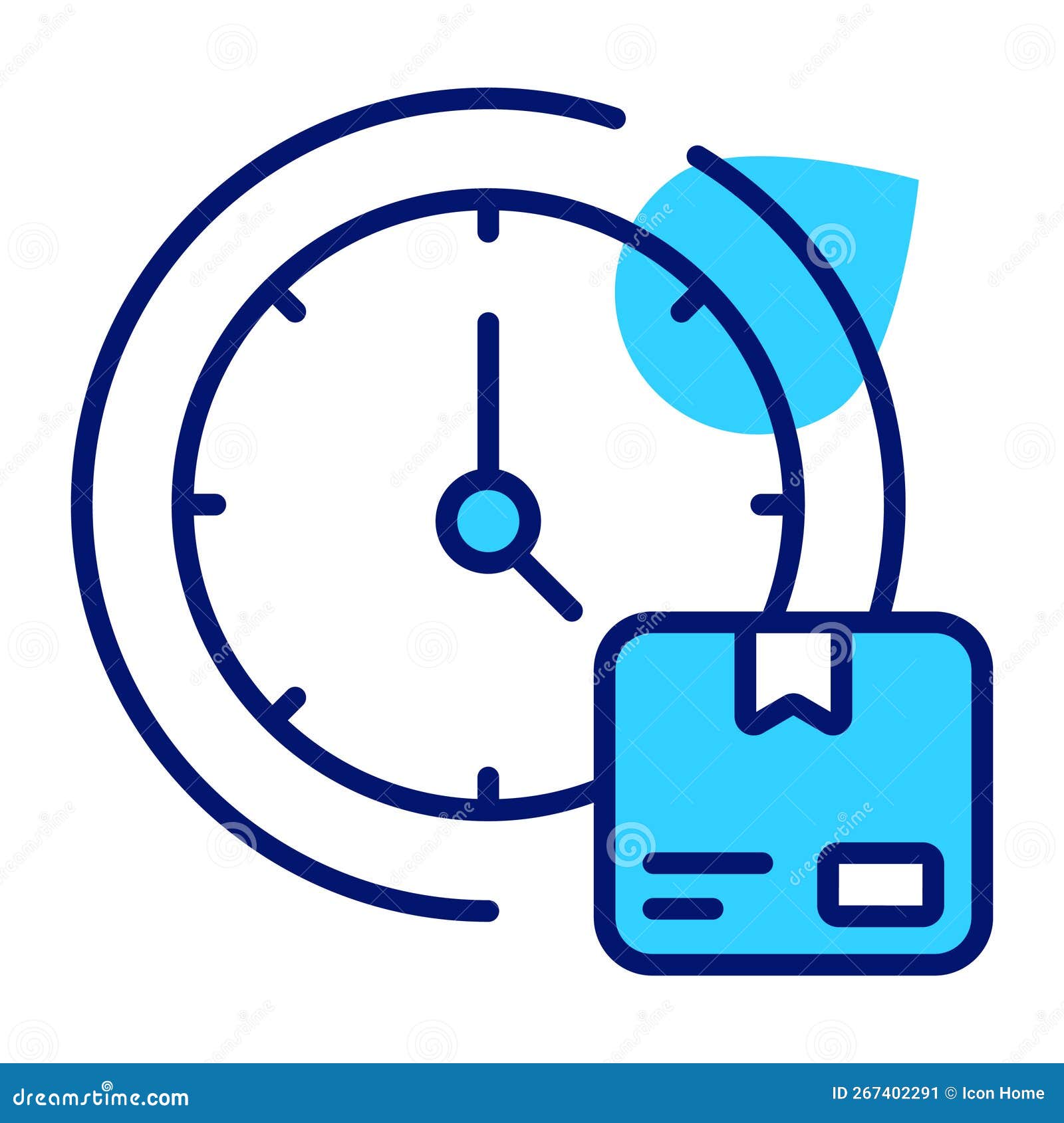 Clock with Parcel Denoting Icon of Delivery Time, Vector of Logistics ...