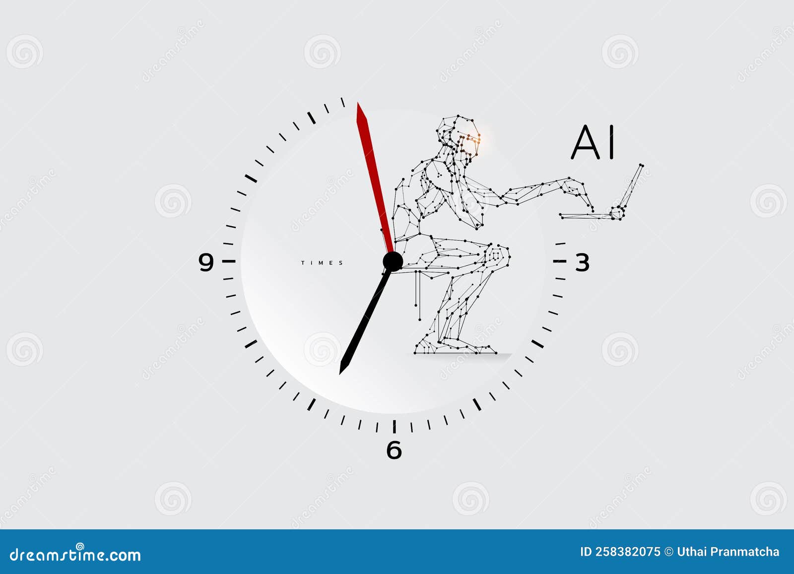 Clock stock vector. Illustration of banner, artificial - 258382075