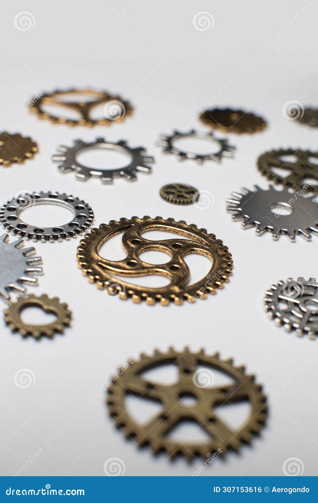 Clock Parts with Cogs and Wheels Stock Photo - Image of white ...
