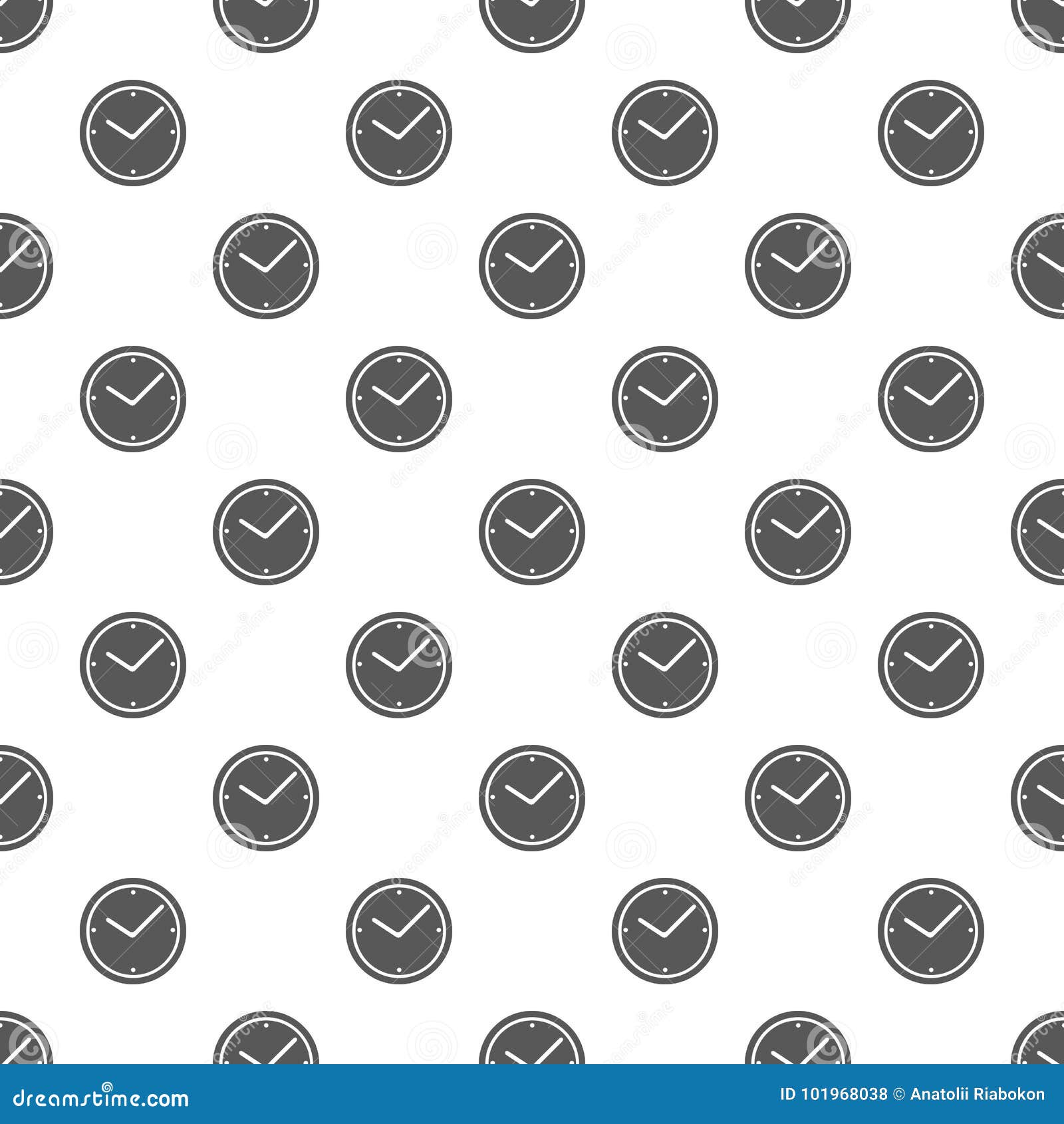 Clock pattern seamless stock vector. Illustration of geometric - 101968038