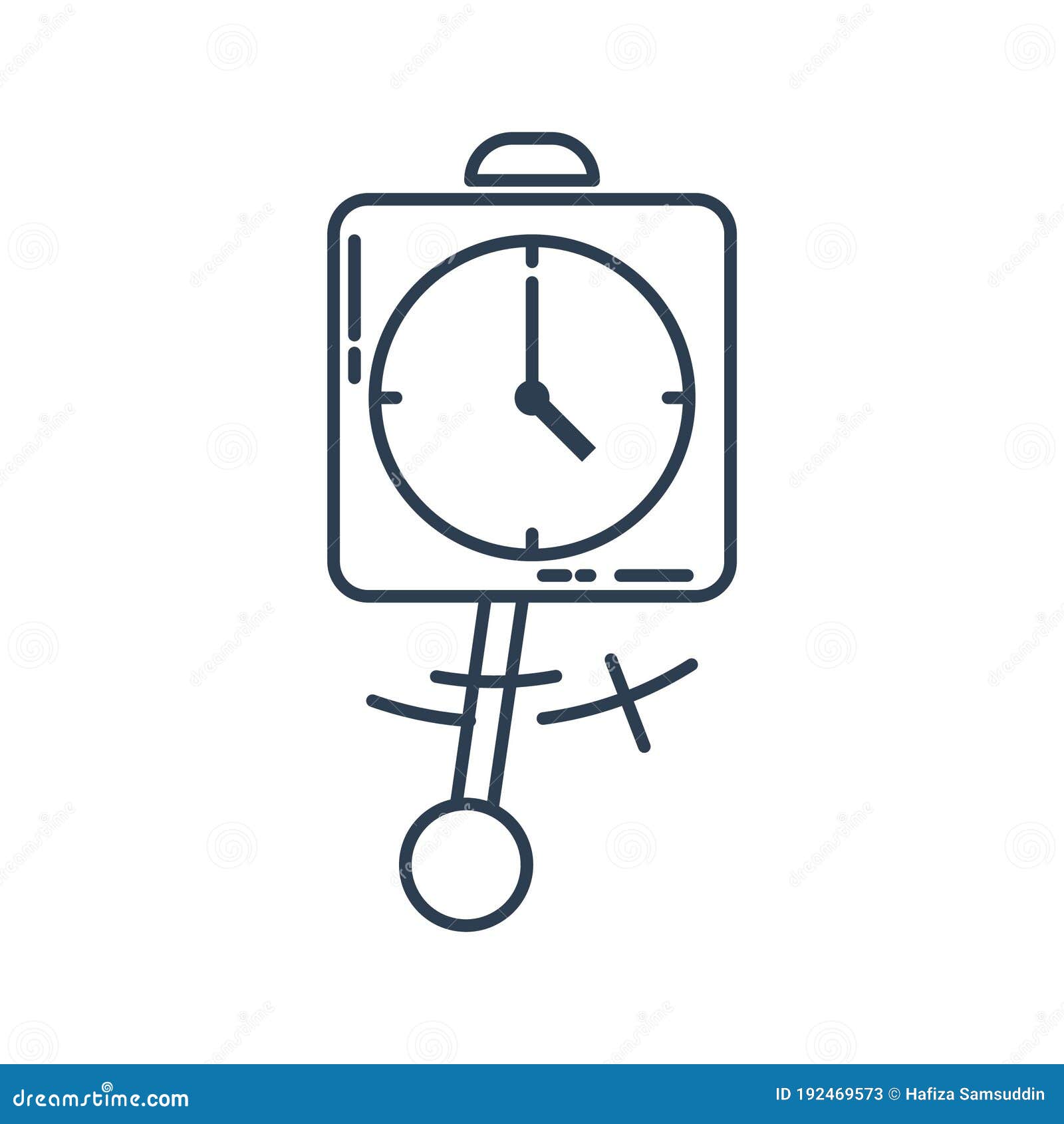 Clock with Pendulum. Vector Illustration Decorative Design Stock Vector ...