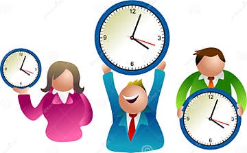 Clock people stock illustration. Illustration of woman - 352793