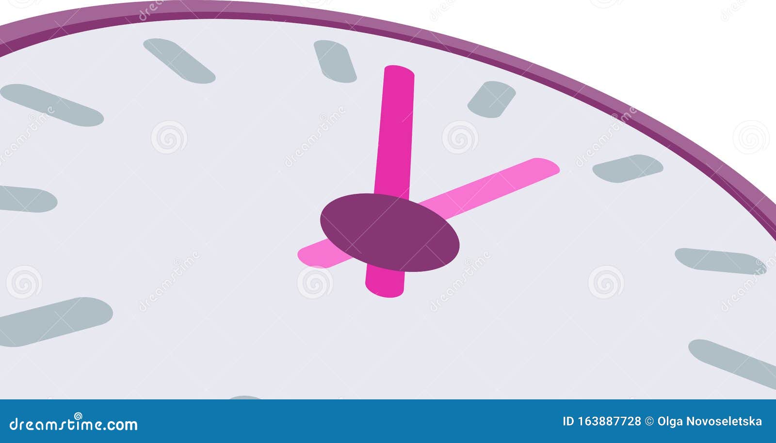 Clock Perspective View. Flat Vector Illustration. Stock Vector ...