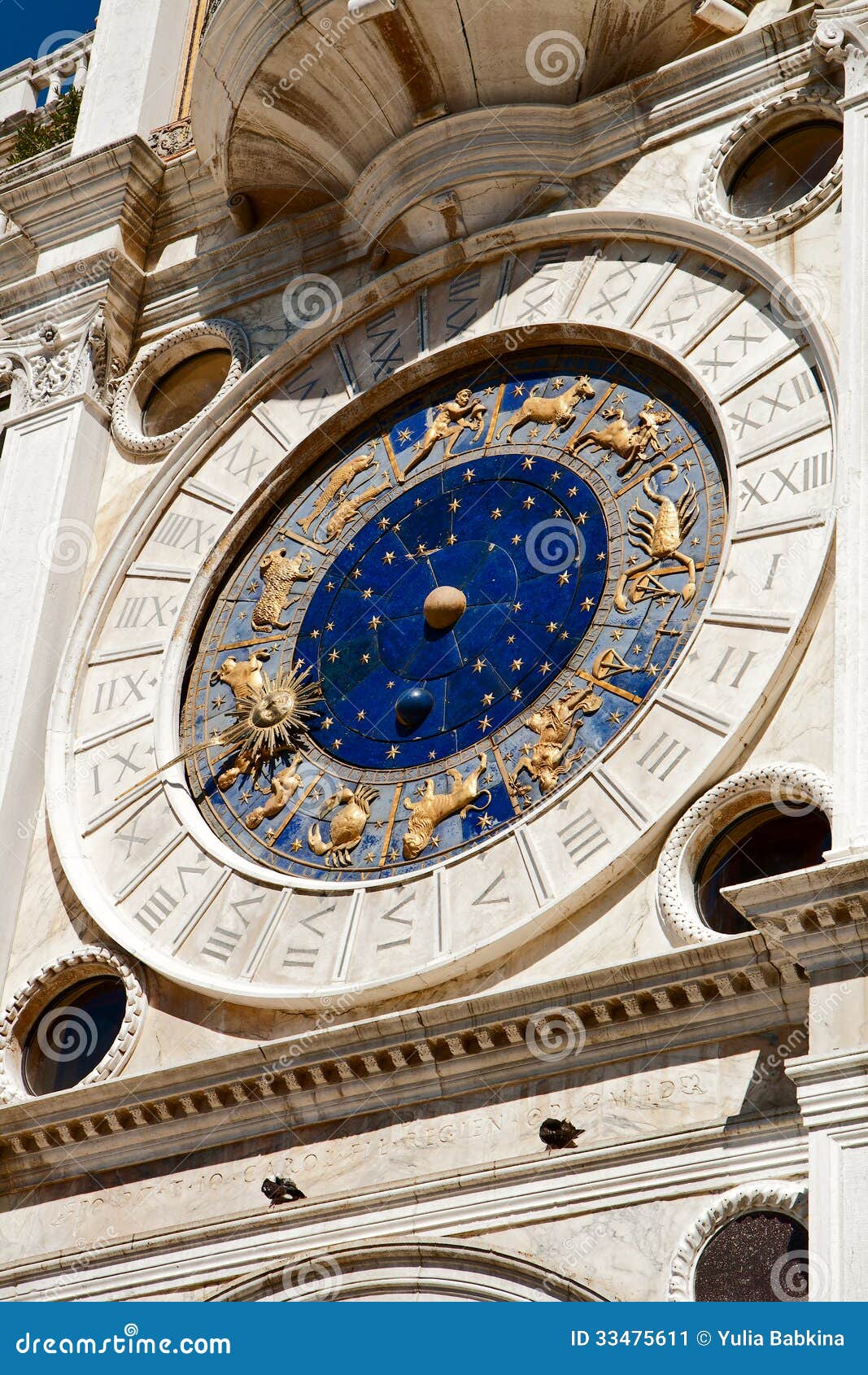 The Clock on the Piazza San Marco in Venice Stock Image - Image of ...