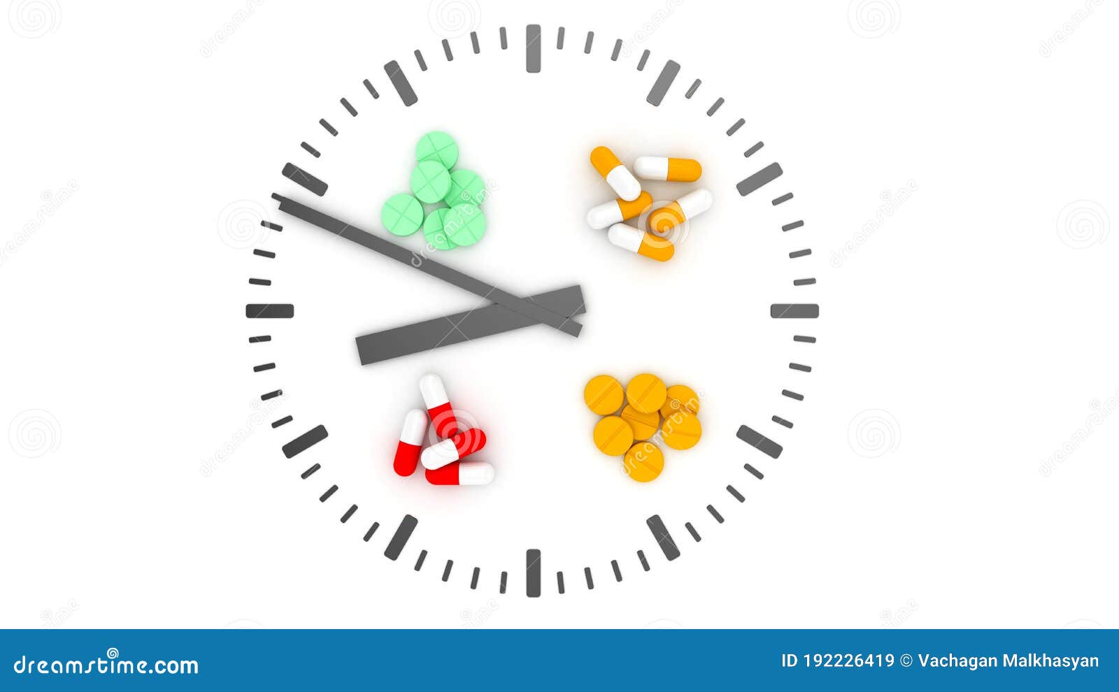 Clock Pills. Pill Tablet Clock. Pill Time. Medication Schedule Stock ...