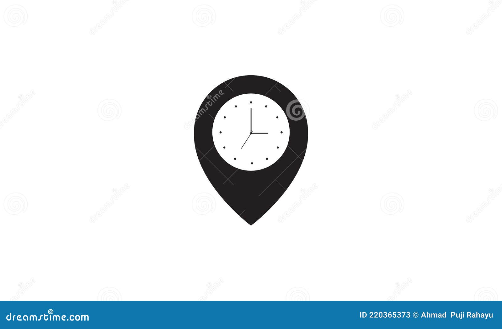 Clock with Pin Map Locations Logo Symbol Icon Vector Graphic Design ...
