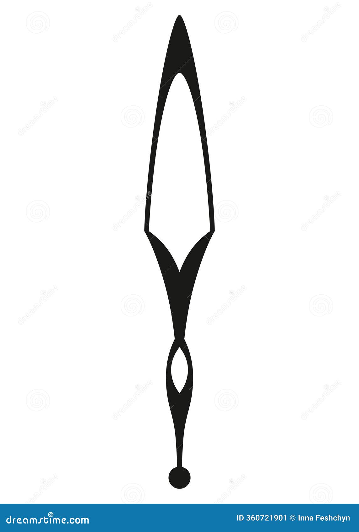 Clock Pointer Arrow. Black Silhouette Chronometer Element. Clock Arm ...