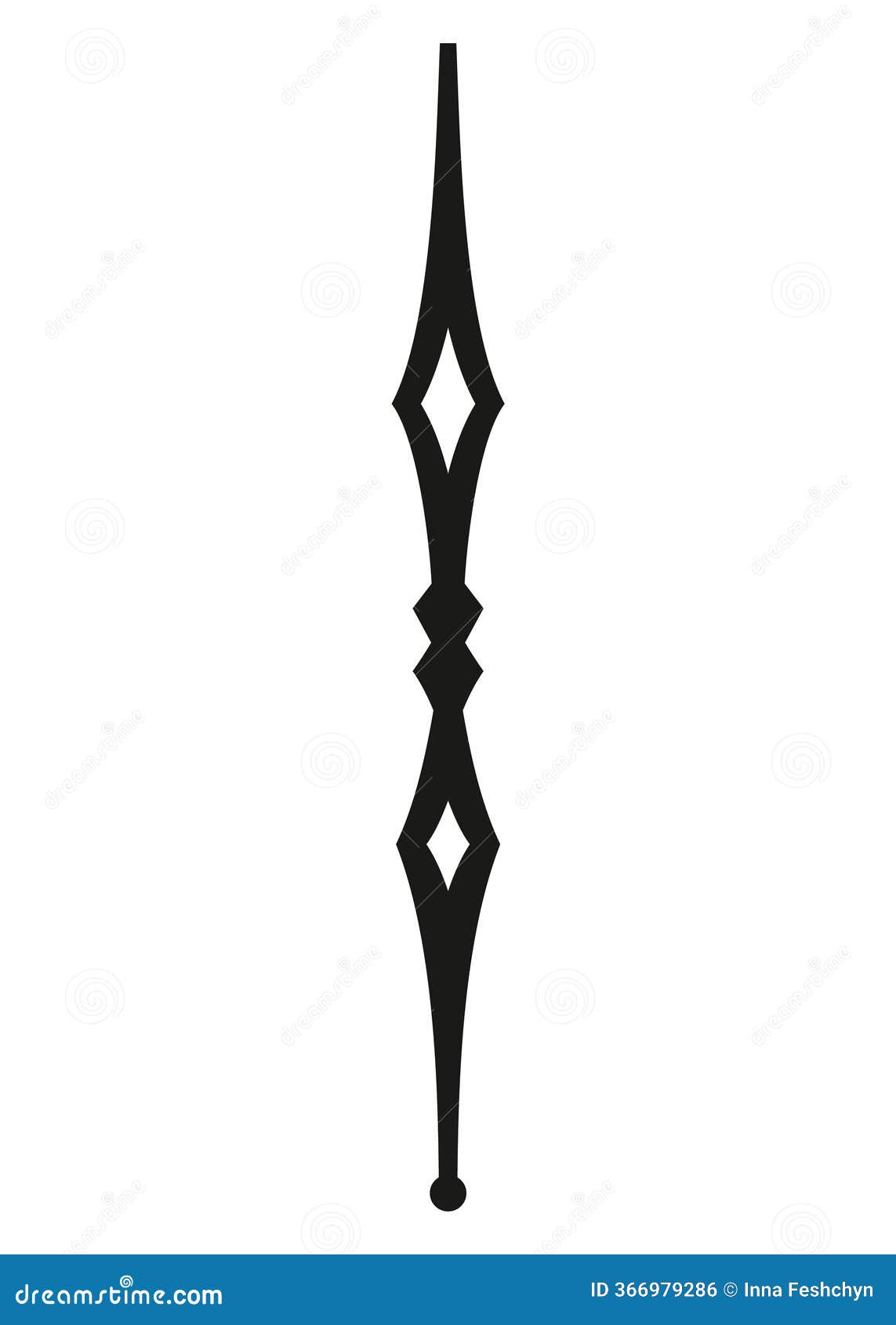 Clock Pointer Arrow. Black Silhouette Chronometer Element. Clock Arm ...