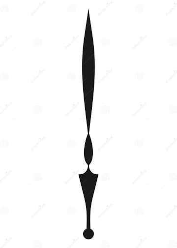 Clock Pointer Arrow. Black Silhouette Chronometer Element. Clock Arm. Watch Hands, Isolated Time ...