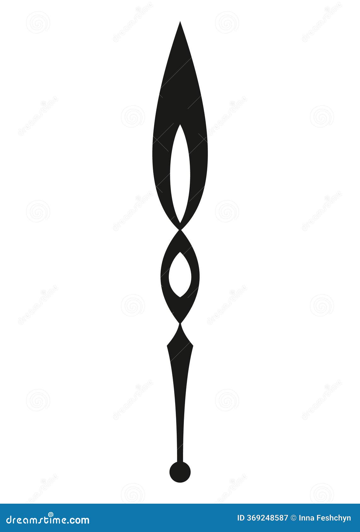 Clock Pointer Arrow. Black Silhouette Chronometer Element. Clock Arm ...