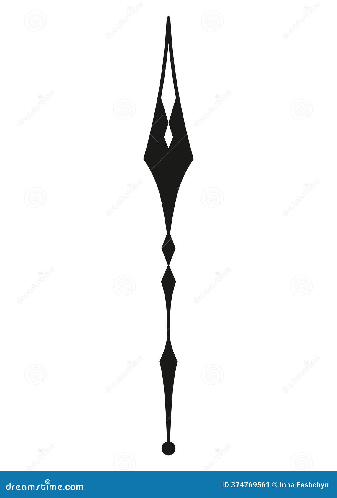 Clock Pointer Arrow. Black Silhouette Chronometer Element. Clock Arm ...