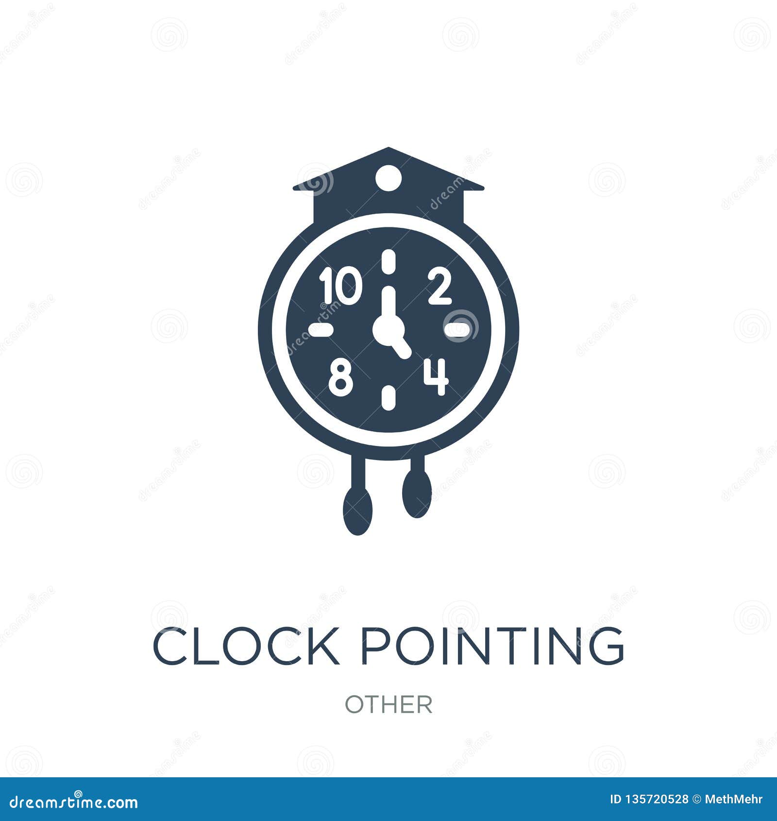 Clock Pointing Four O Clock Icon in Trendy Design Style. Clock Pointing ...