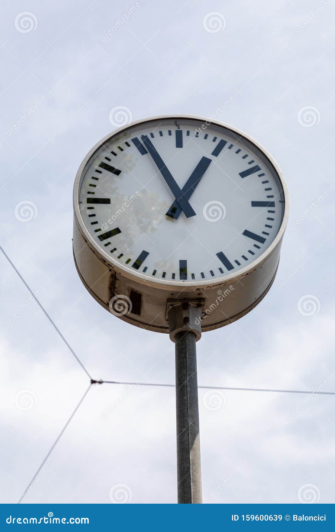 Clock Pole stock image. Image of europe, minimal, time - 159600639