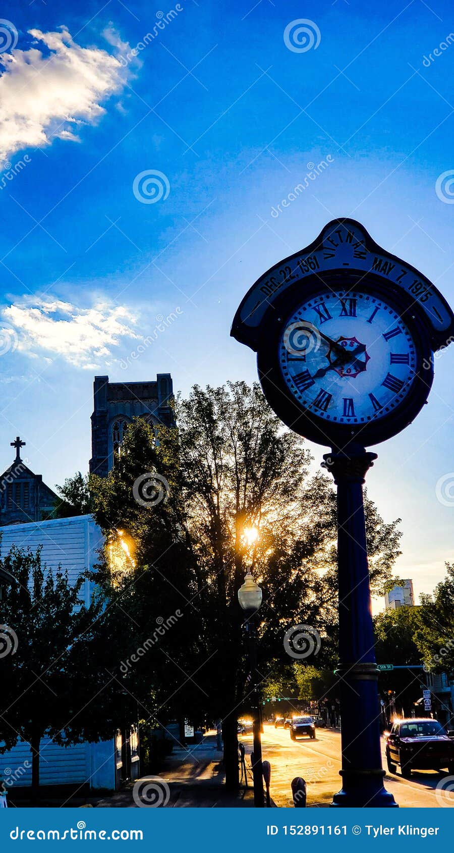 Clock Pole on Street editorial photo. Image of street - 152891161