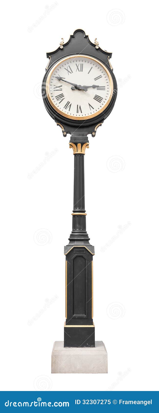 Clock pole stock image. Image of tower, wind, passing - 32307275