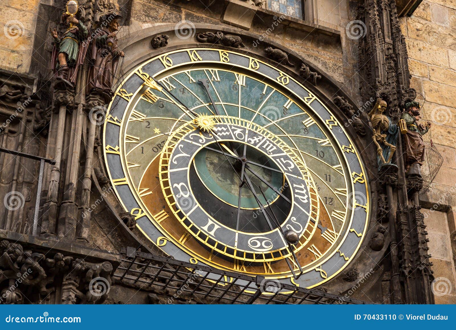 Clock Prague stock photo. Image of historic, astronomic - 70433110