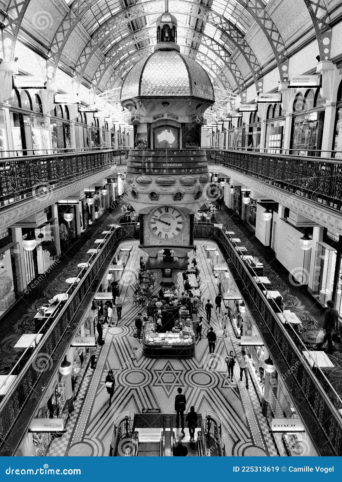 Clock in Queen Victoria Building in Sydney Australia Editorial Stock ...