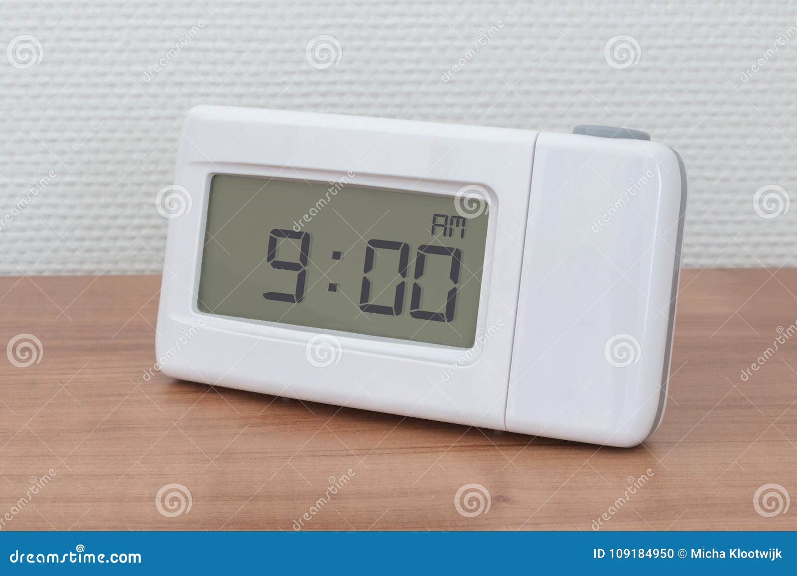 Clock Radio - Time - 09.00 am Stock Photo - Image of isolated, alarm ...