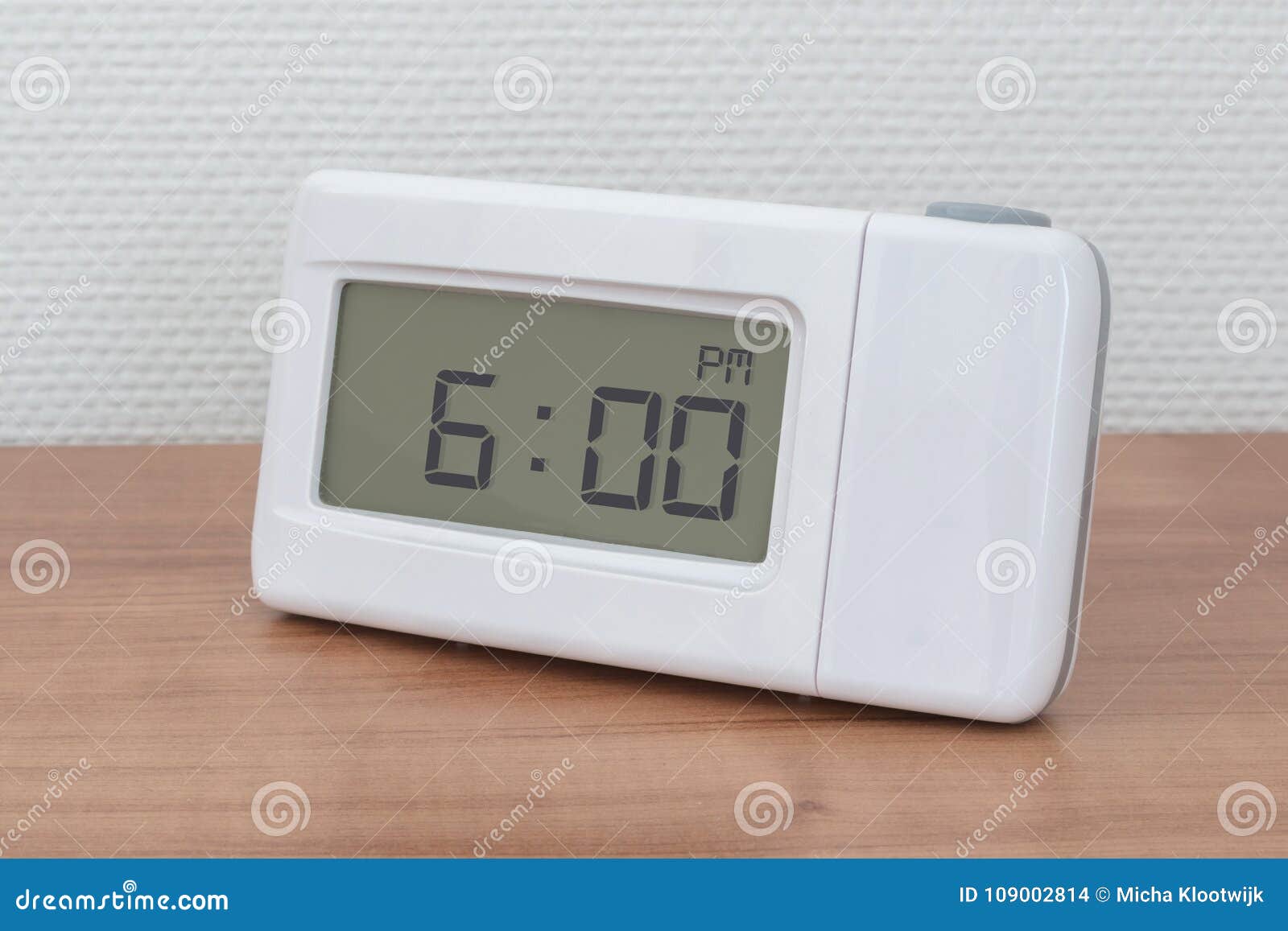 Clock Radio - Time - 06. 00 PM Stock Photo - Image of alarm, morning ...