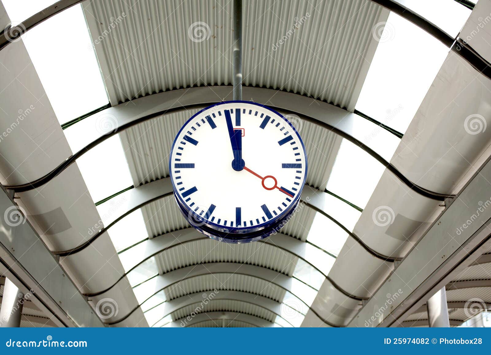 Clock in railway station stock photo. Image of minute - 25974082