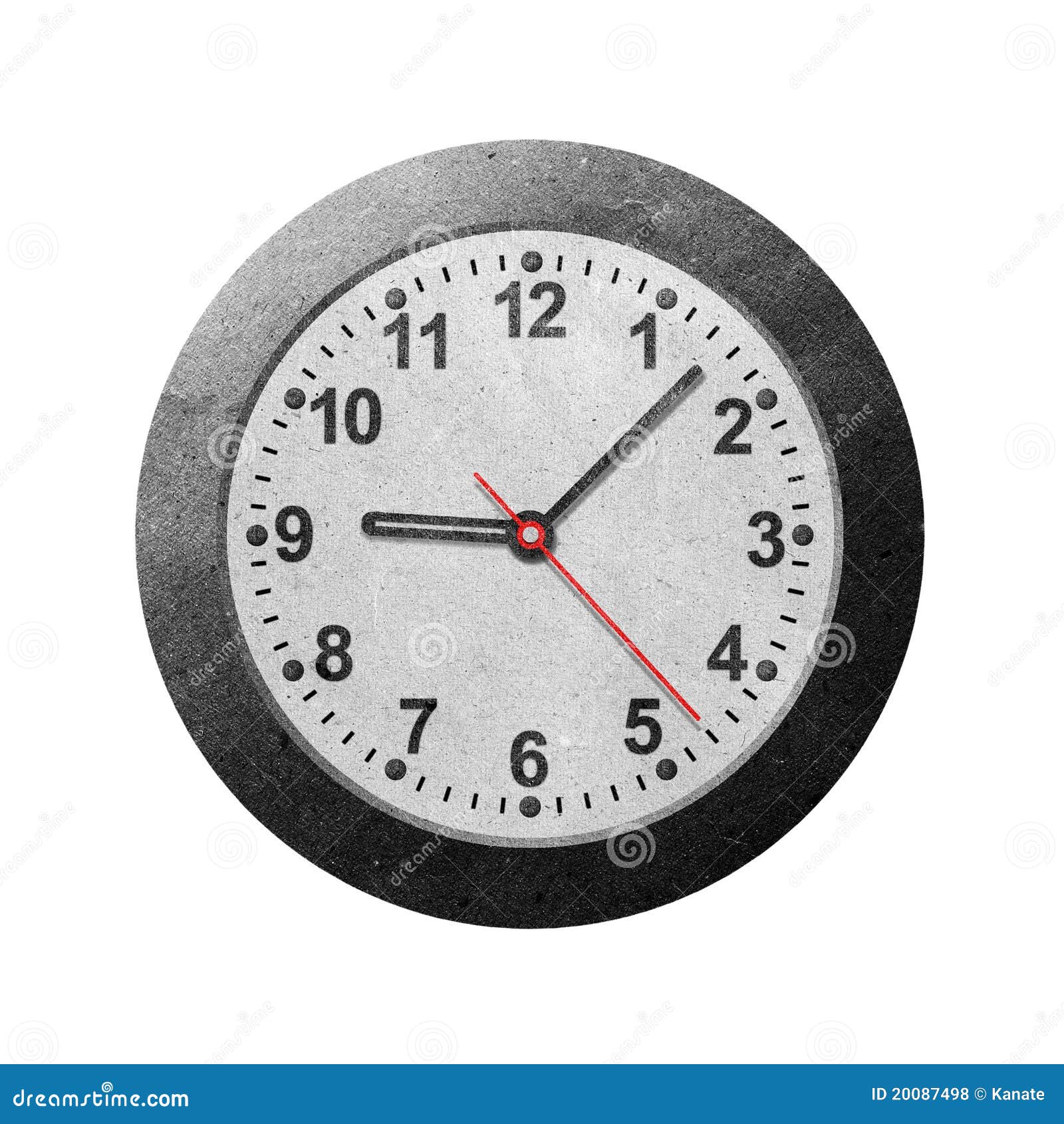 Clock recycled paper craft stock photo. Image of memo - 20087498