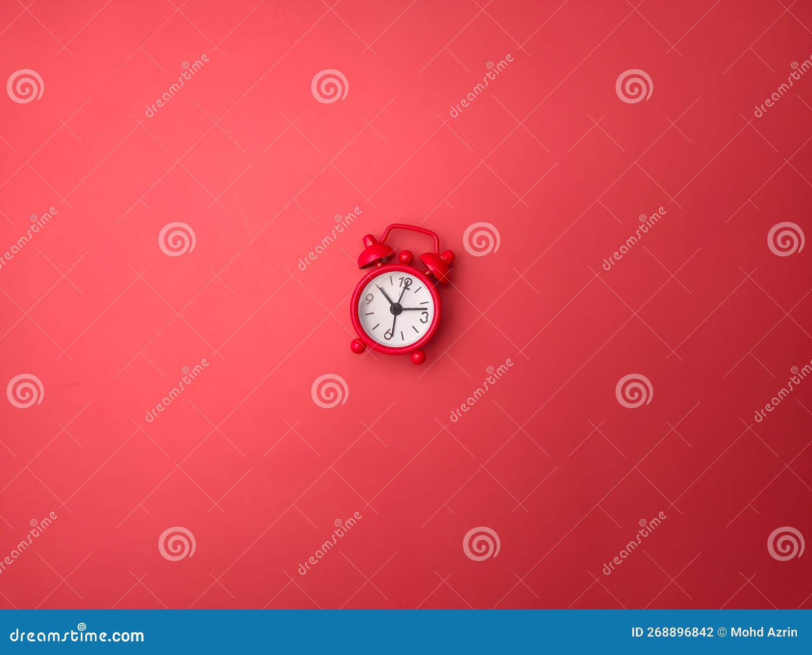 Clock on a Red Background. Background and Texture Concept Stock Photo ...
