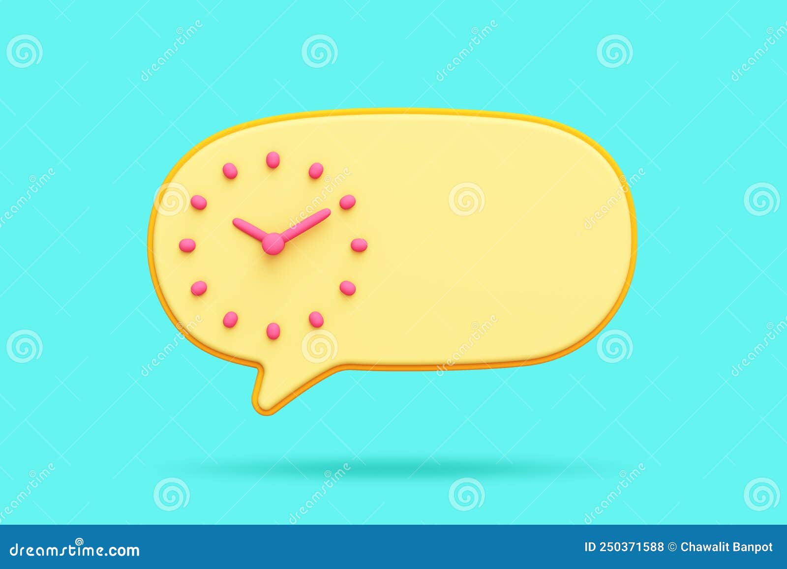 Clock Reminder Time Chat Box Yellow Messenger Online Message ...