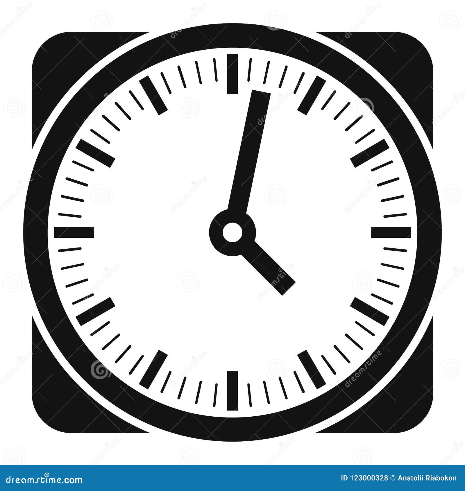 Clock Retro Icon, Simple Black Style Stock Illustration - Illustration ...
