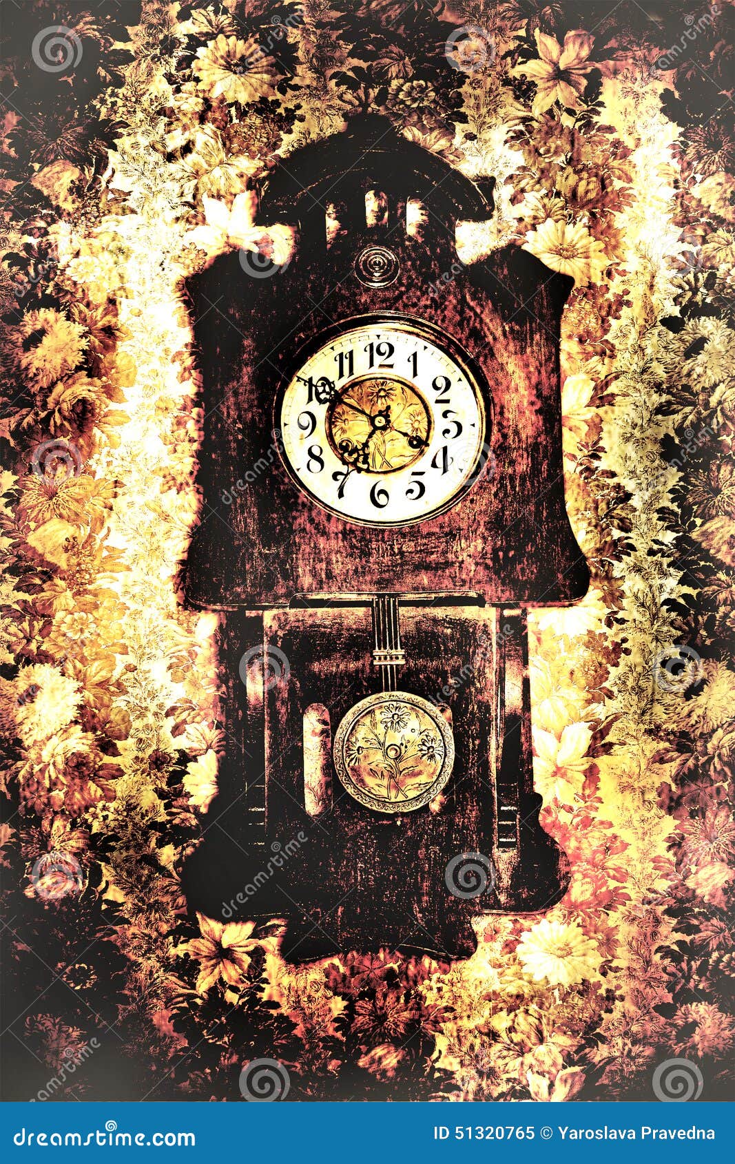 Clock in retro style stock image. Image of style, antique - 51320765