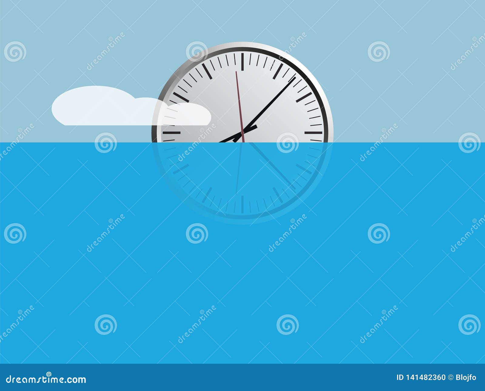 Clock rise stock vector. Illustration of sunrise, daylight - 141482360