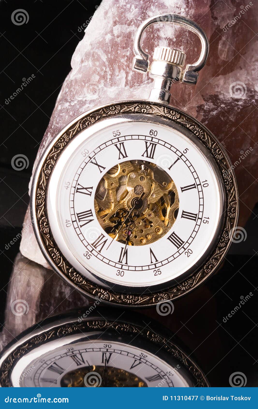 Clock on a rock stock image. Image of curve, classic - 11310477
