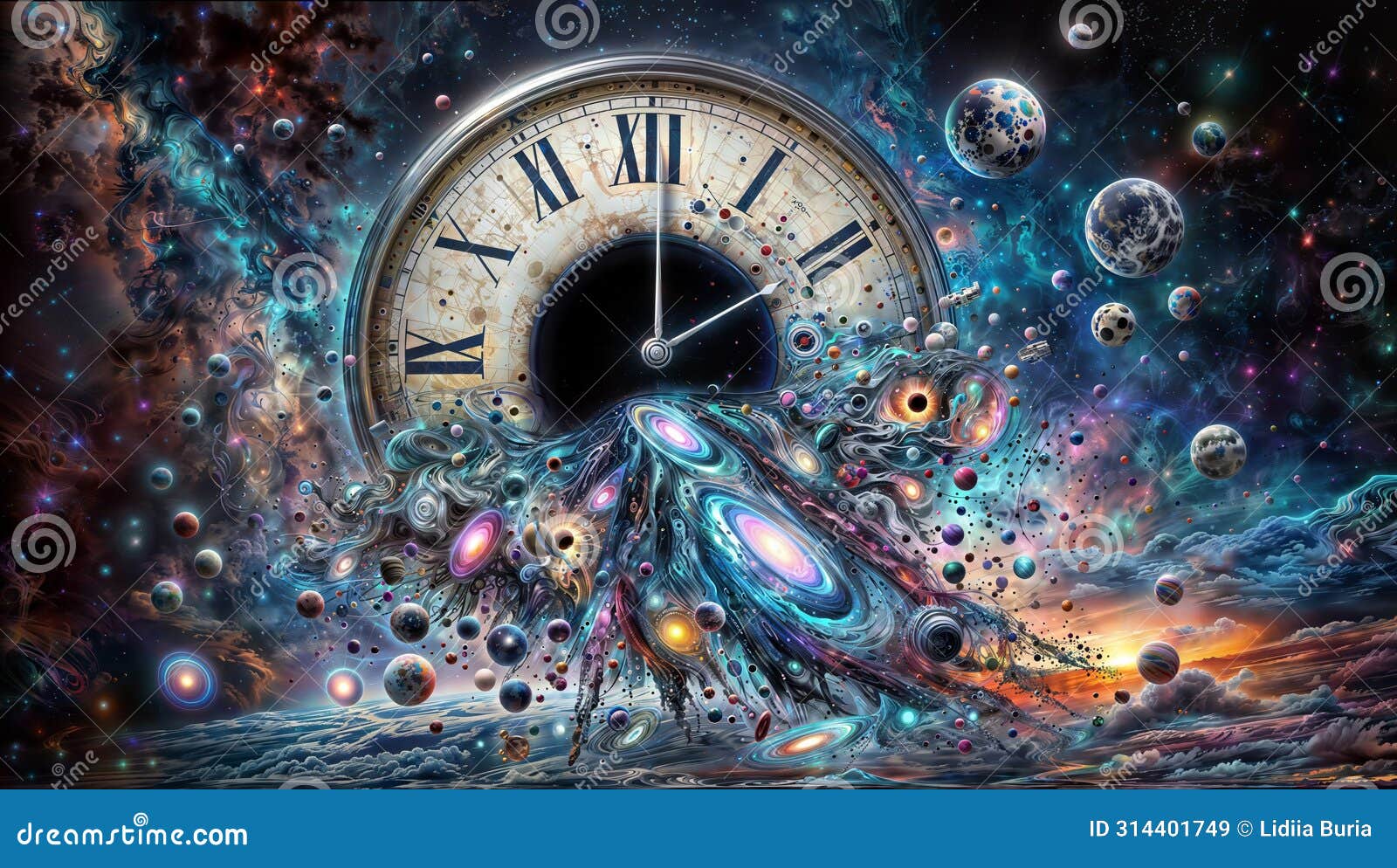 Cosmic Clock Convergence: Roman Numerals, Planets, Stars, and Galaxy in ...