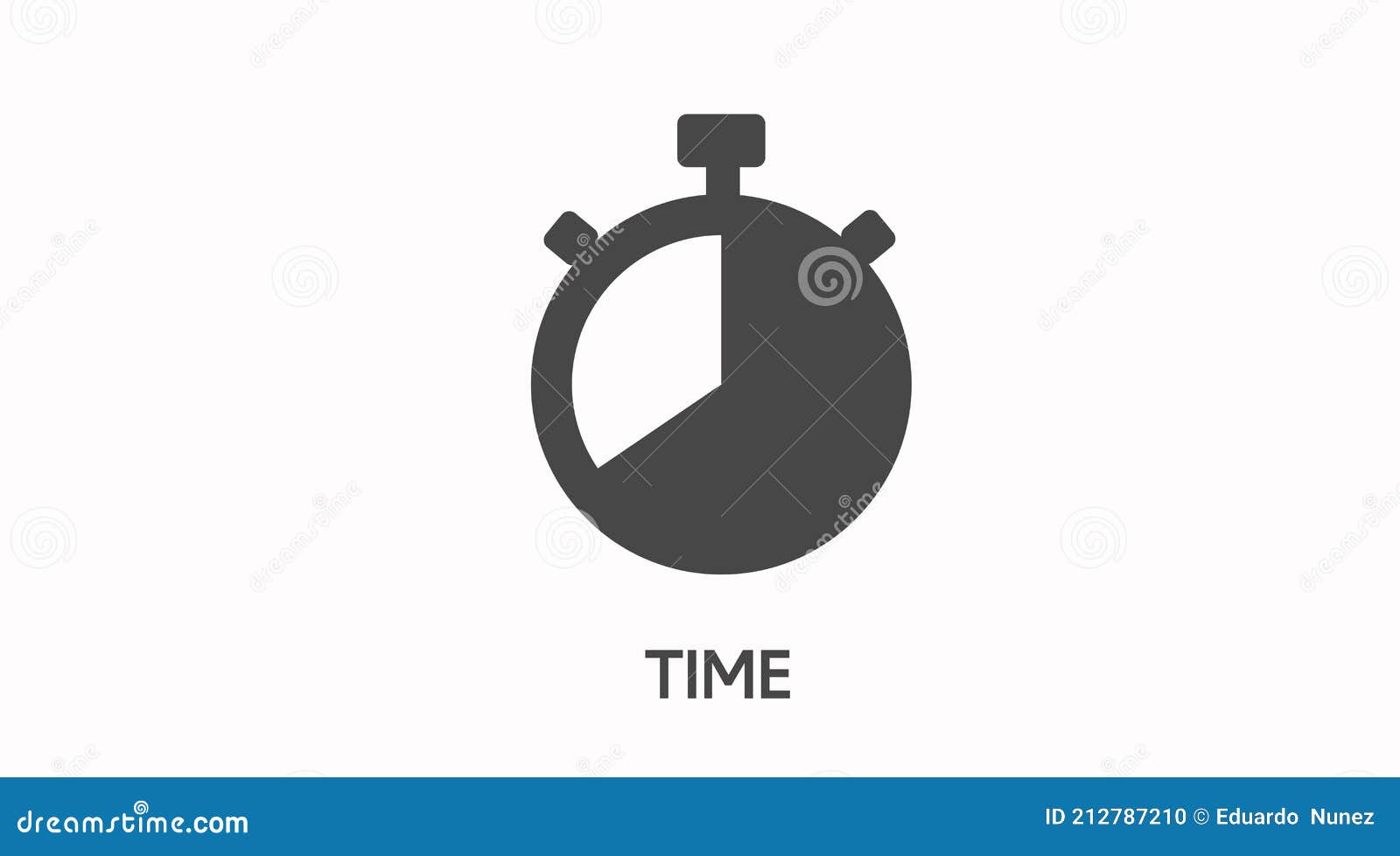 Clock. Rounded Time Icon, Chronometer Icon Stock Vector - Illustration ...