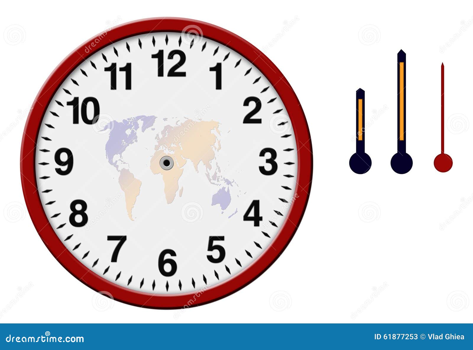 Clock with separated hands stock image. Image of white - 61877253
