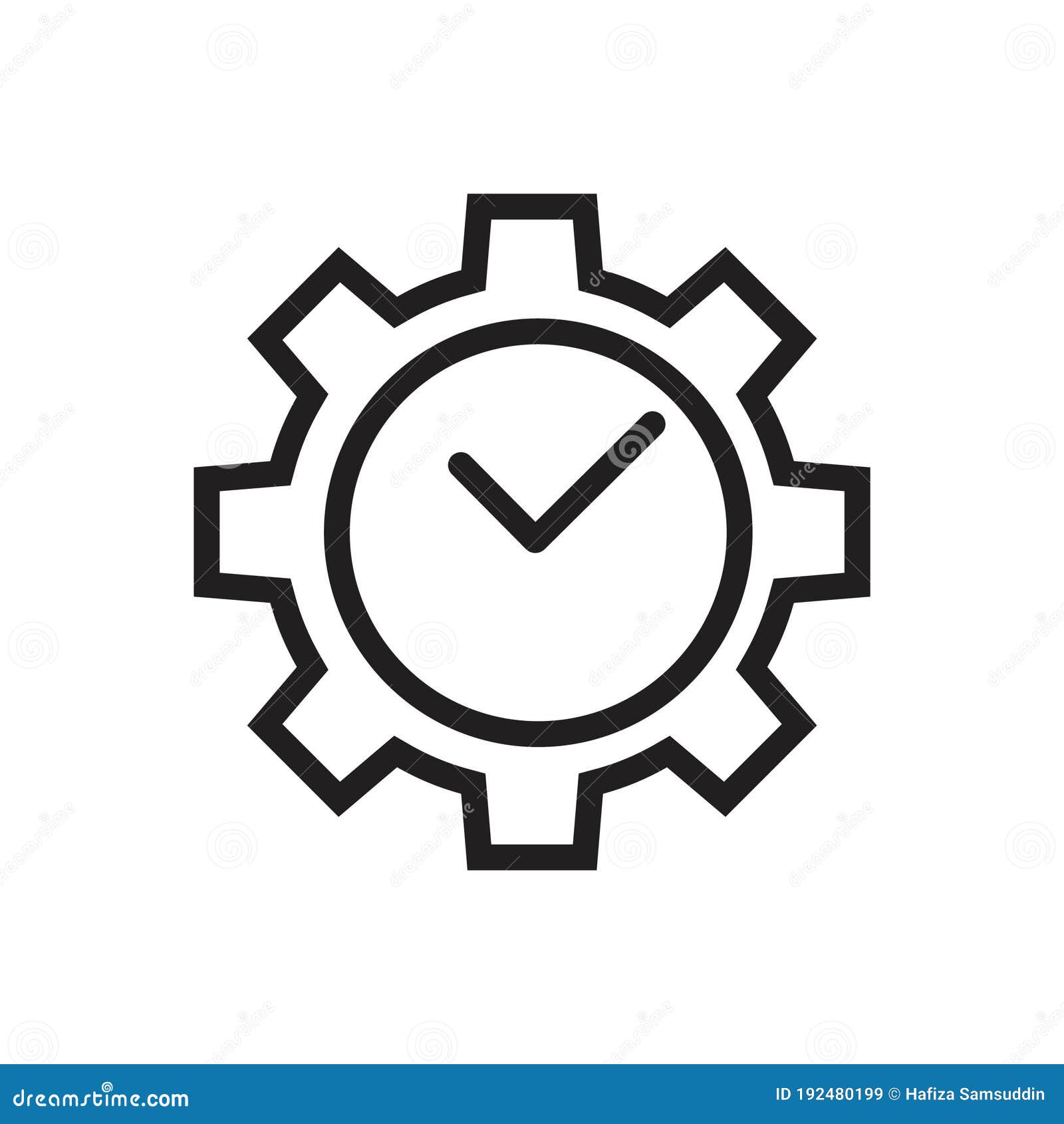 Clock Settings Icon. Vector Illustration Decorative Design Stock Vector ...
