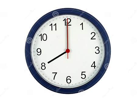 Clock showing 8 o clock stock image. Image of school, watch - 305327