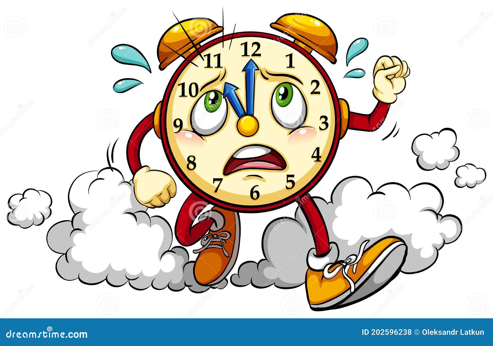Clock Showing the Eleventh Hour Stock Vector - Illustration of isolated ...