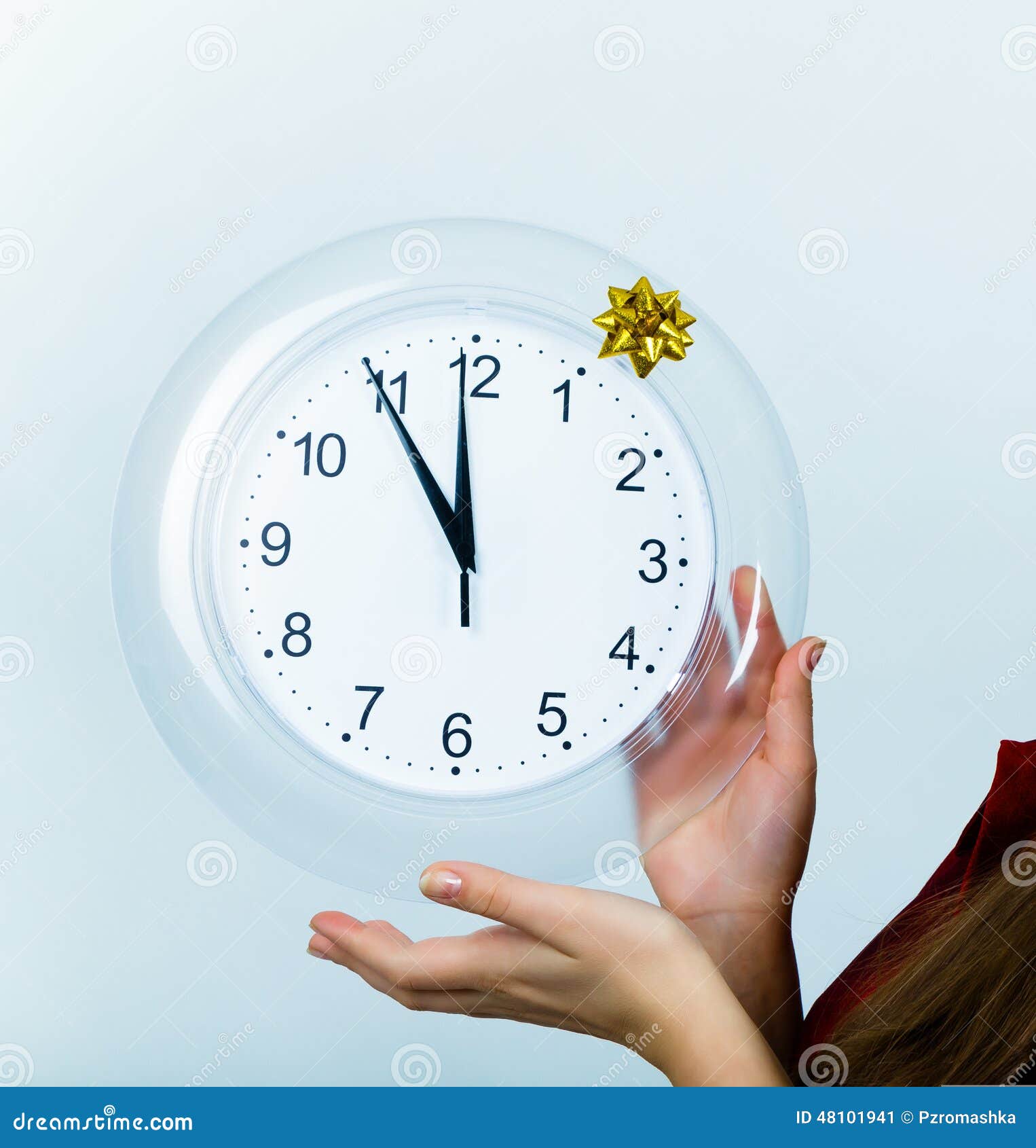 Clock showing midnight stock image. Image of minute, hand - 48101941