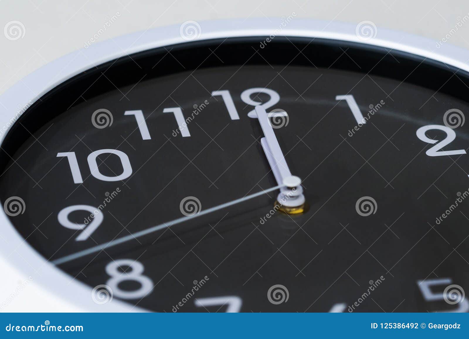 Clock showing at noon stock photo. Image of face, midnight - 125386492