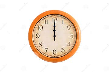 Clock showing 12 o clock stock image. Image of hand, noon - 30199453