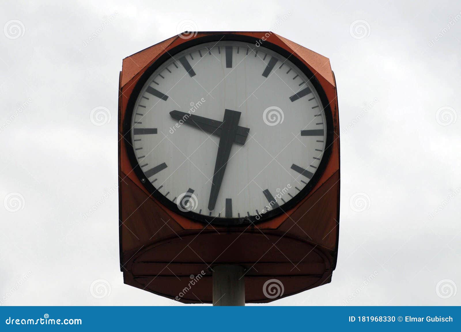 Clock Showing the Time of Day Stock Photo - Image of time, future ...