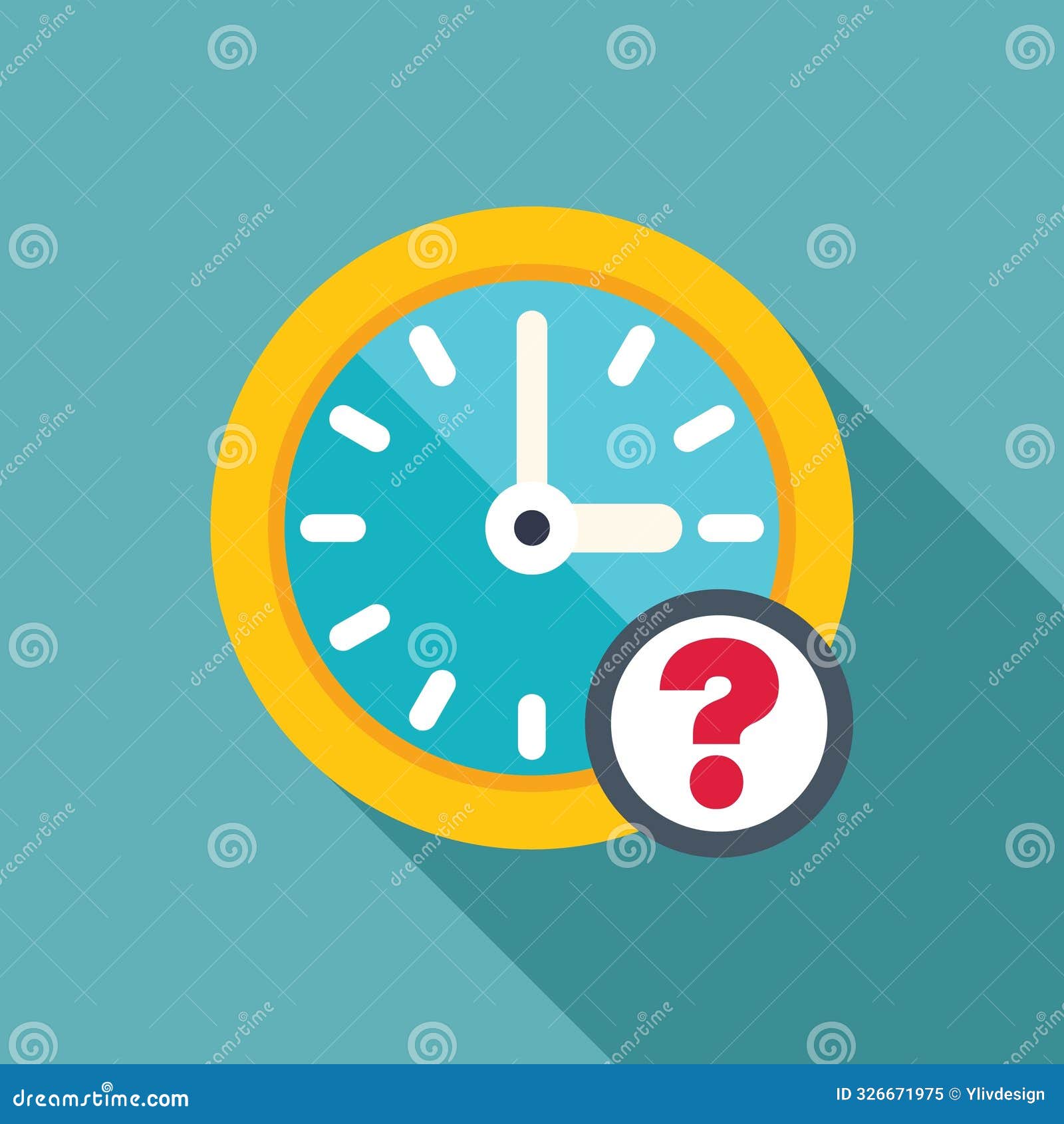 Clock Face Showing Time Passing with Question Mark Asking What Time is ...