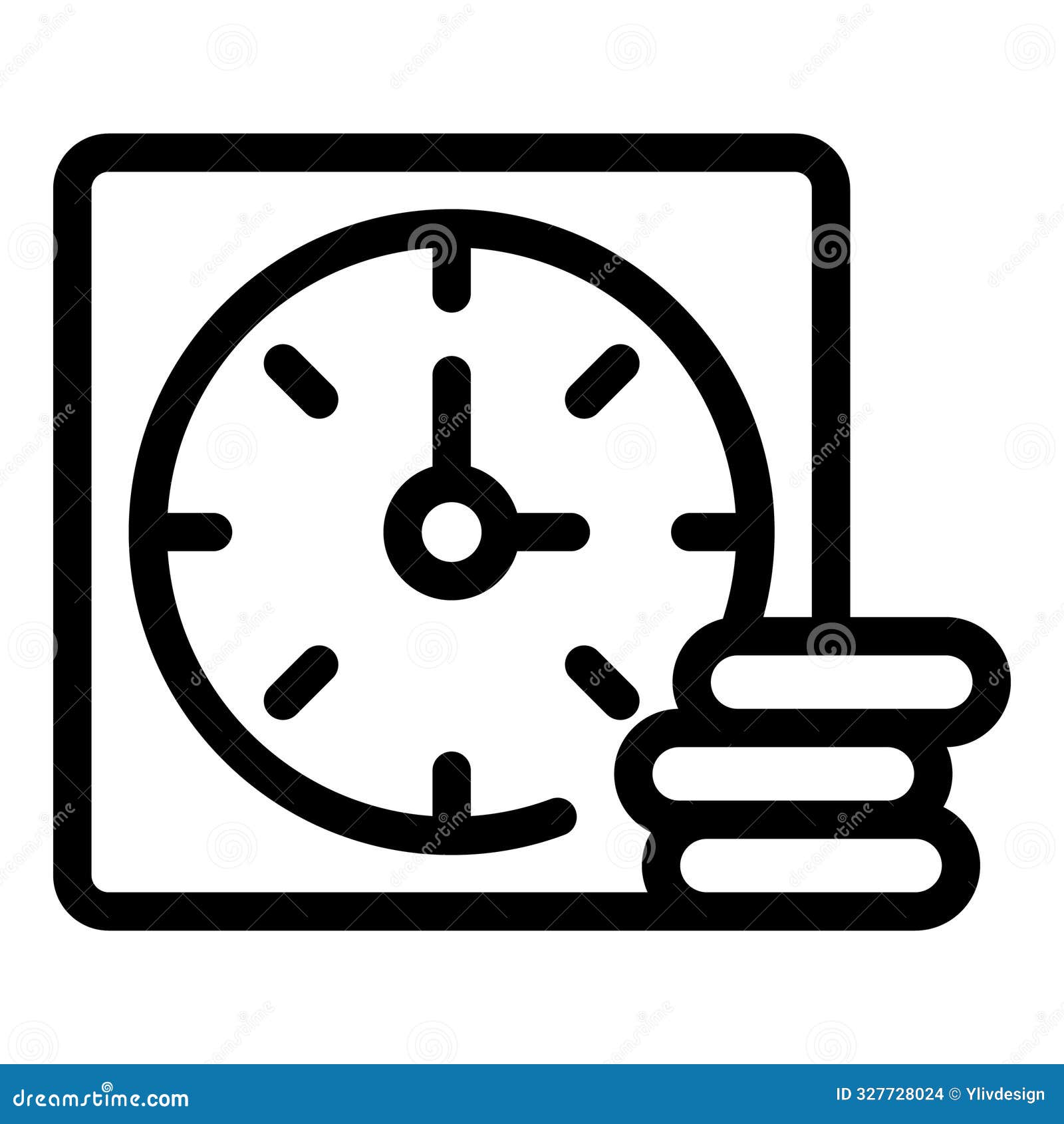 Clock Showing Time Passing with Stack of Coins Increasing Wealth Stock ...