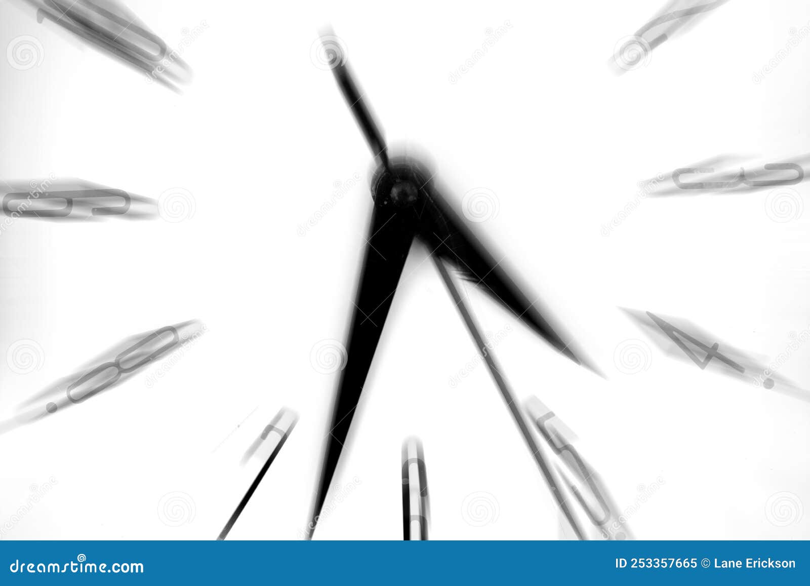 Clock Showing Time Speeding Away Motion Stock Image - Image of drive ...