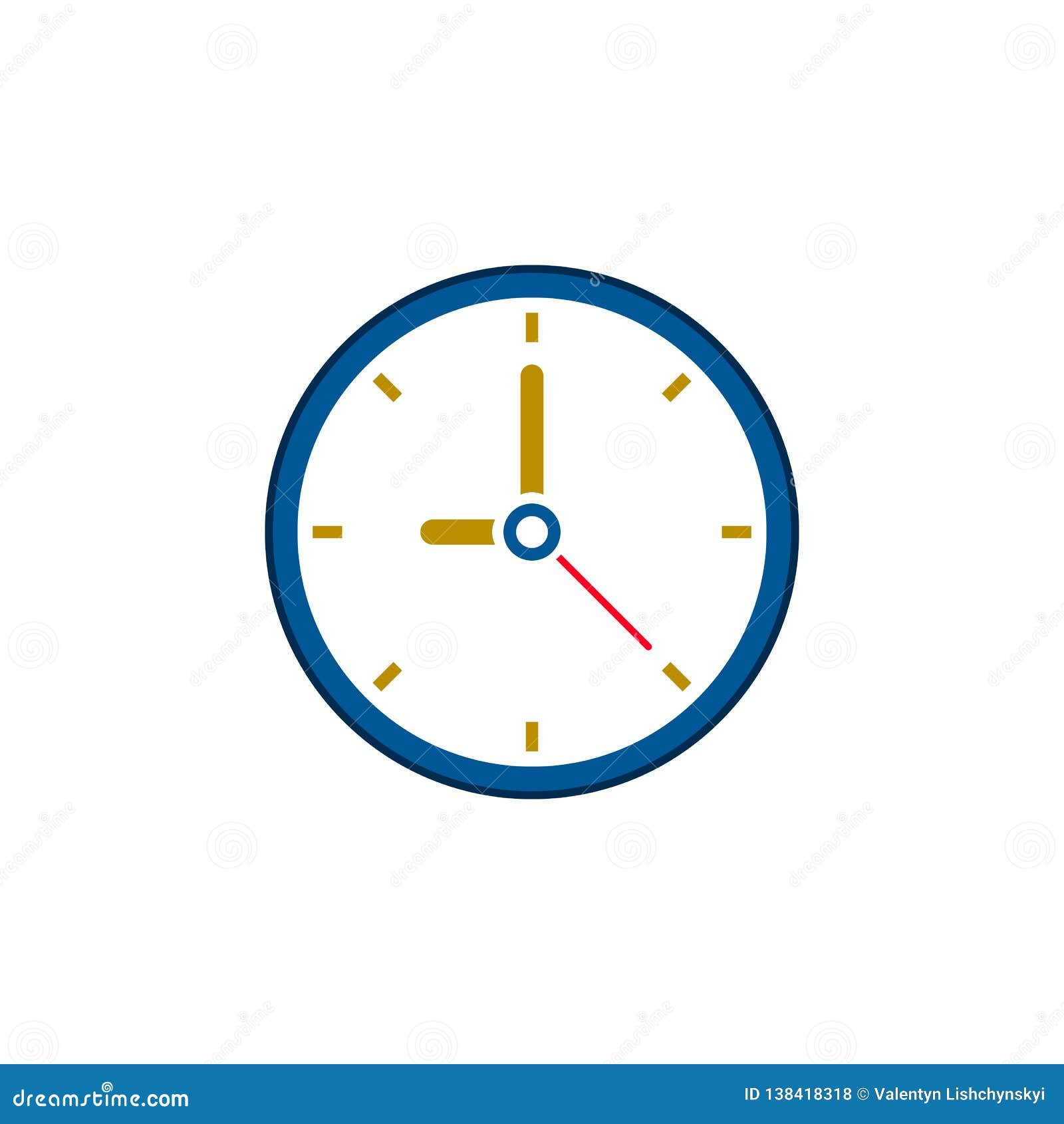 Clock Sign. Vector Symbol Isolated on White Background EPS10 Stock ...