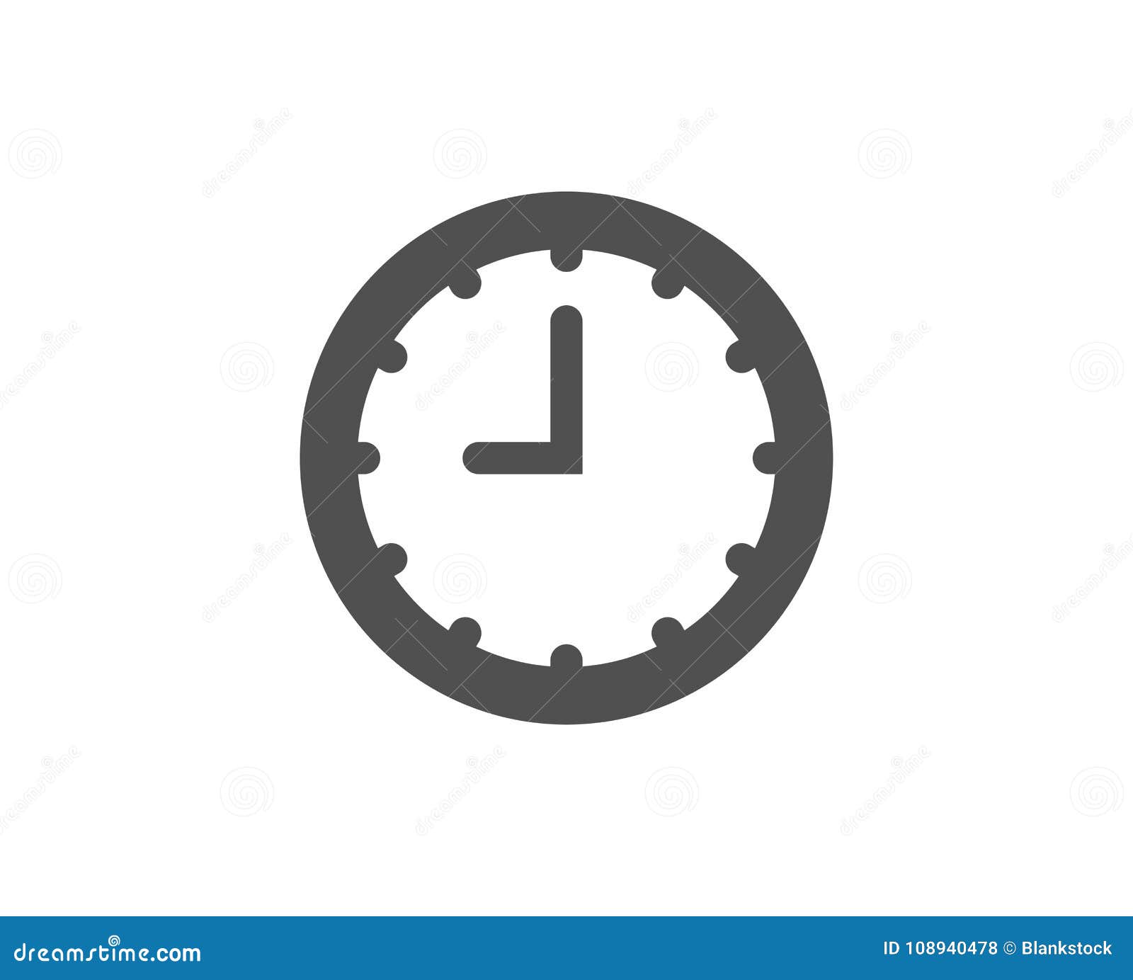 Clock Simple Icon. Time or Watch Sign. Stock Vector - Illustration of ...