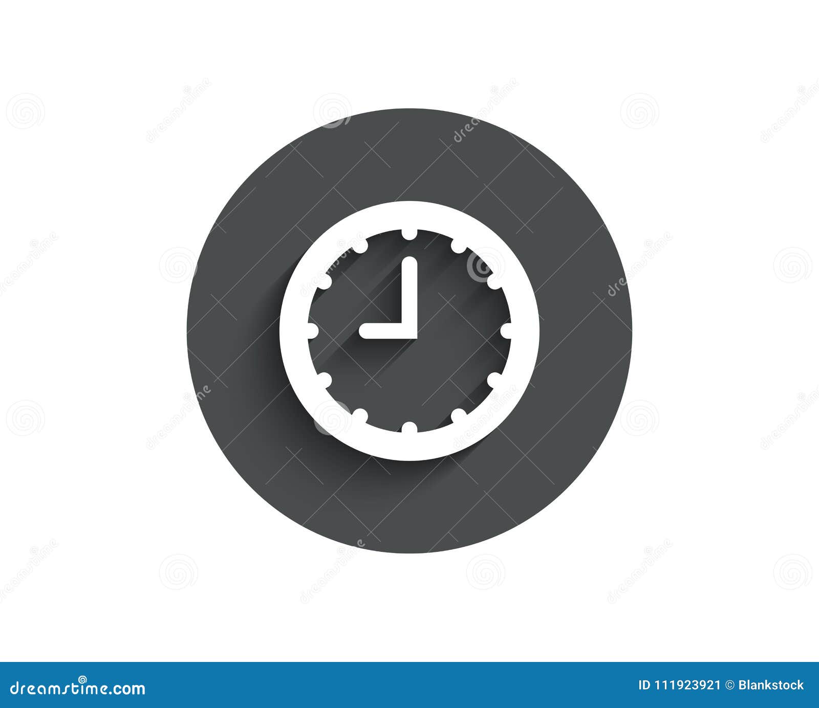 Clock Simple Icon. Time or Watch Sign. Stock Vector - Illustration of ...