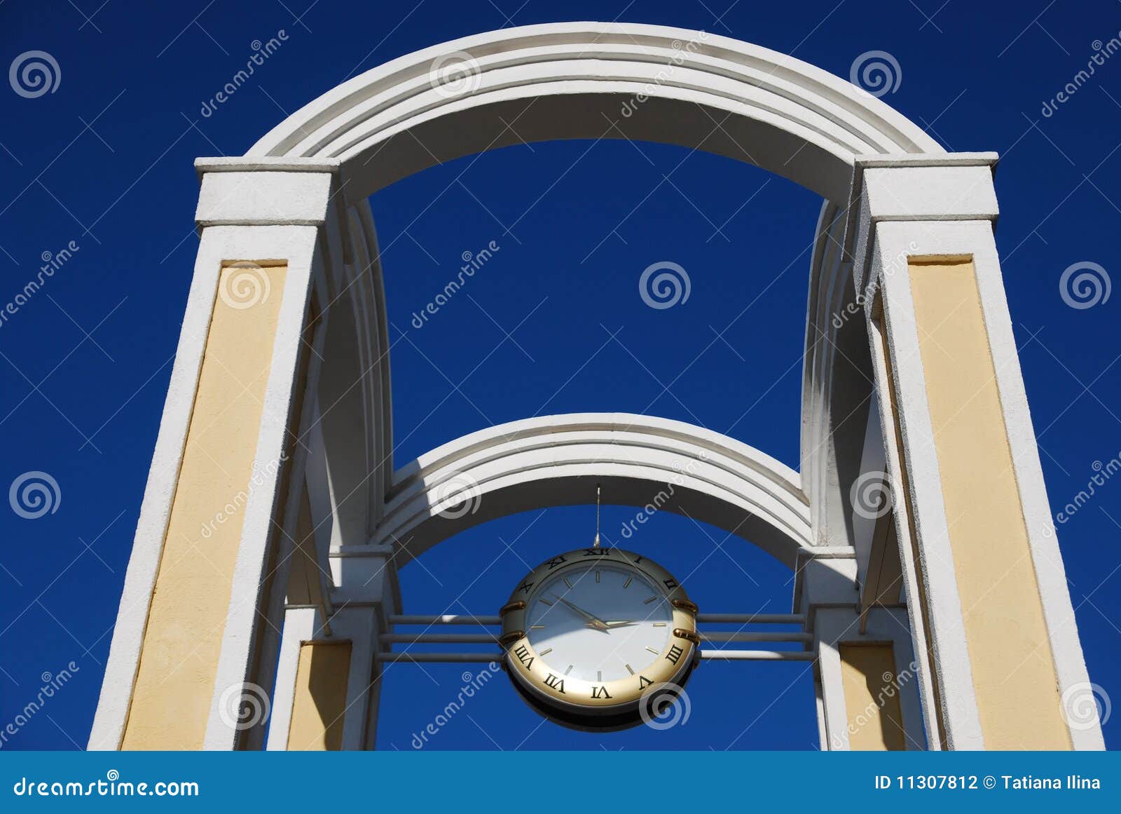 Clock on the Sky Background. Stock Photo - Image of waterproof, sunny ...