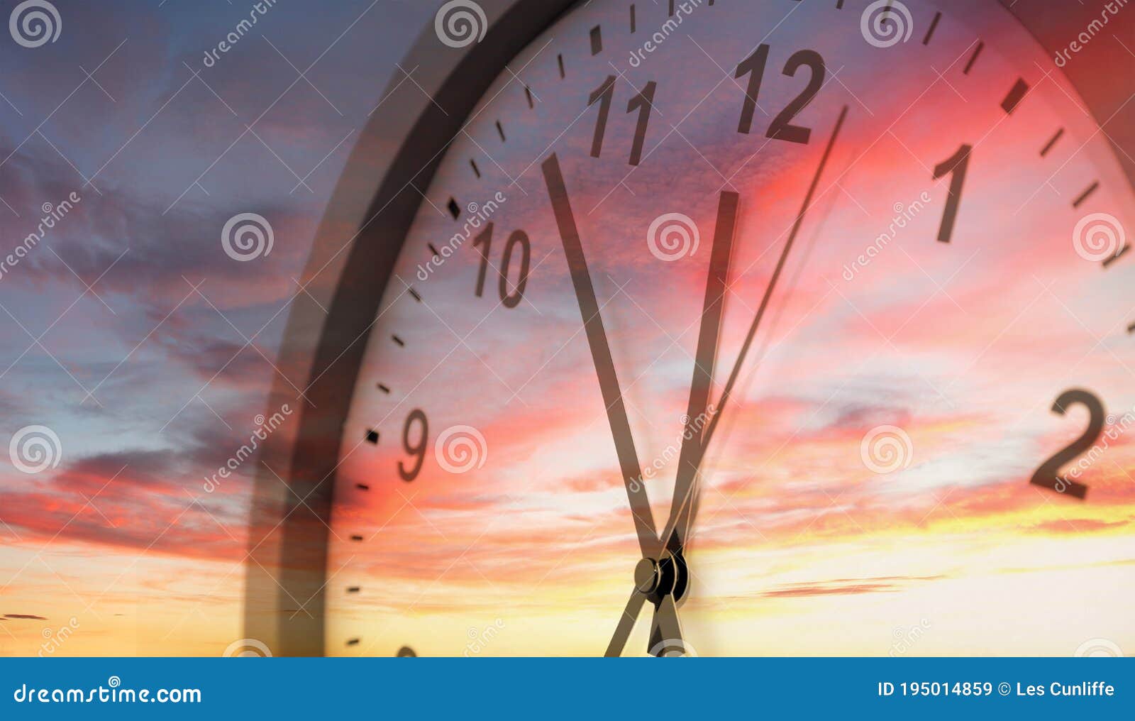Clock in sky stock image. Image of bright, light, sunshine - 195014859