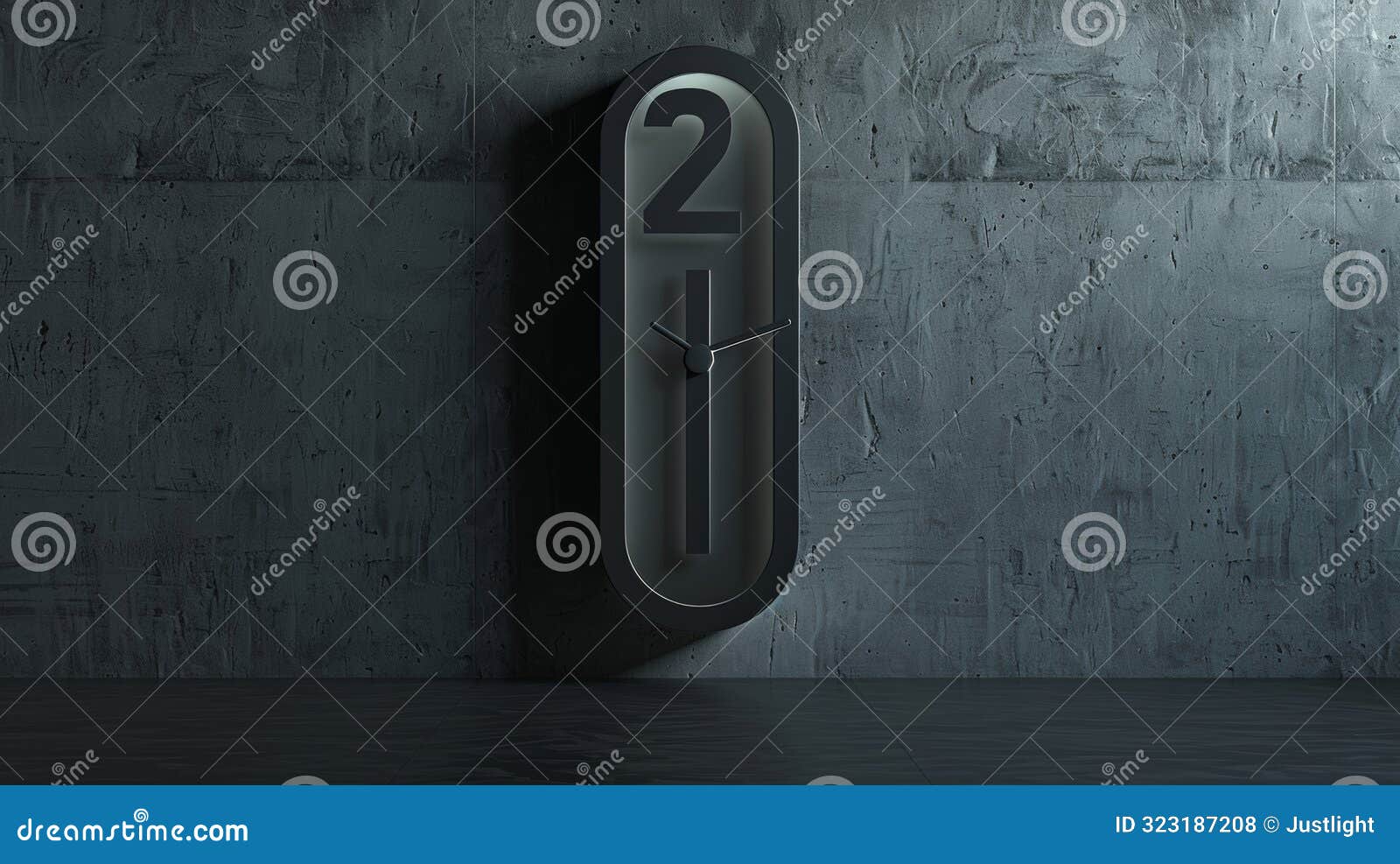 A Clock with a Sleek Elongated Rectangular Shape and Nontraditional ...